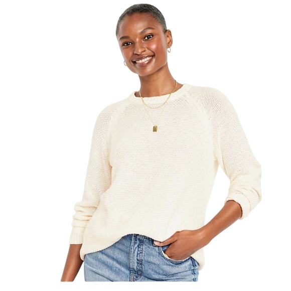 Old Navy | Sweaters | Nwt Old Navy Large Sweater Ivory Chunky Cable ...